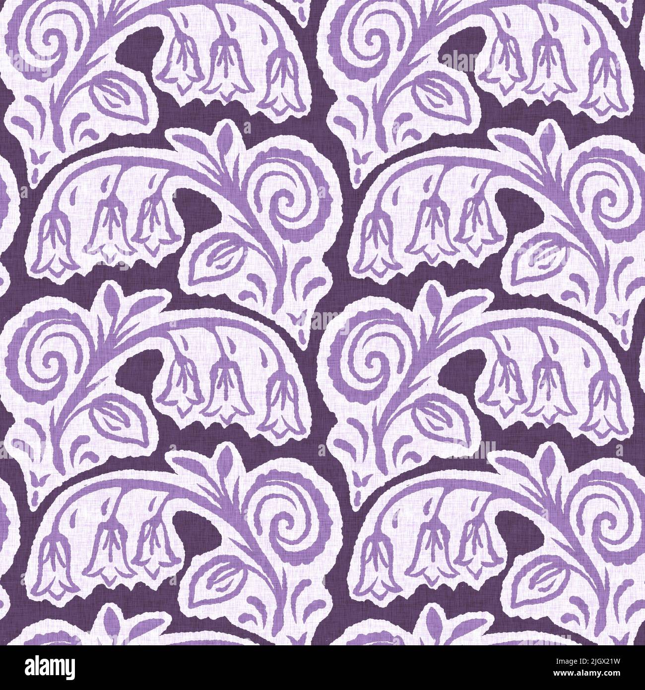 Gender neutral purple flower seamless raster background. Simple ...