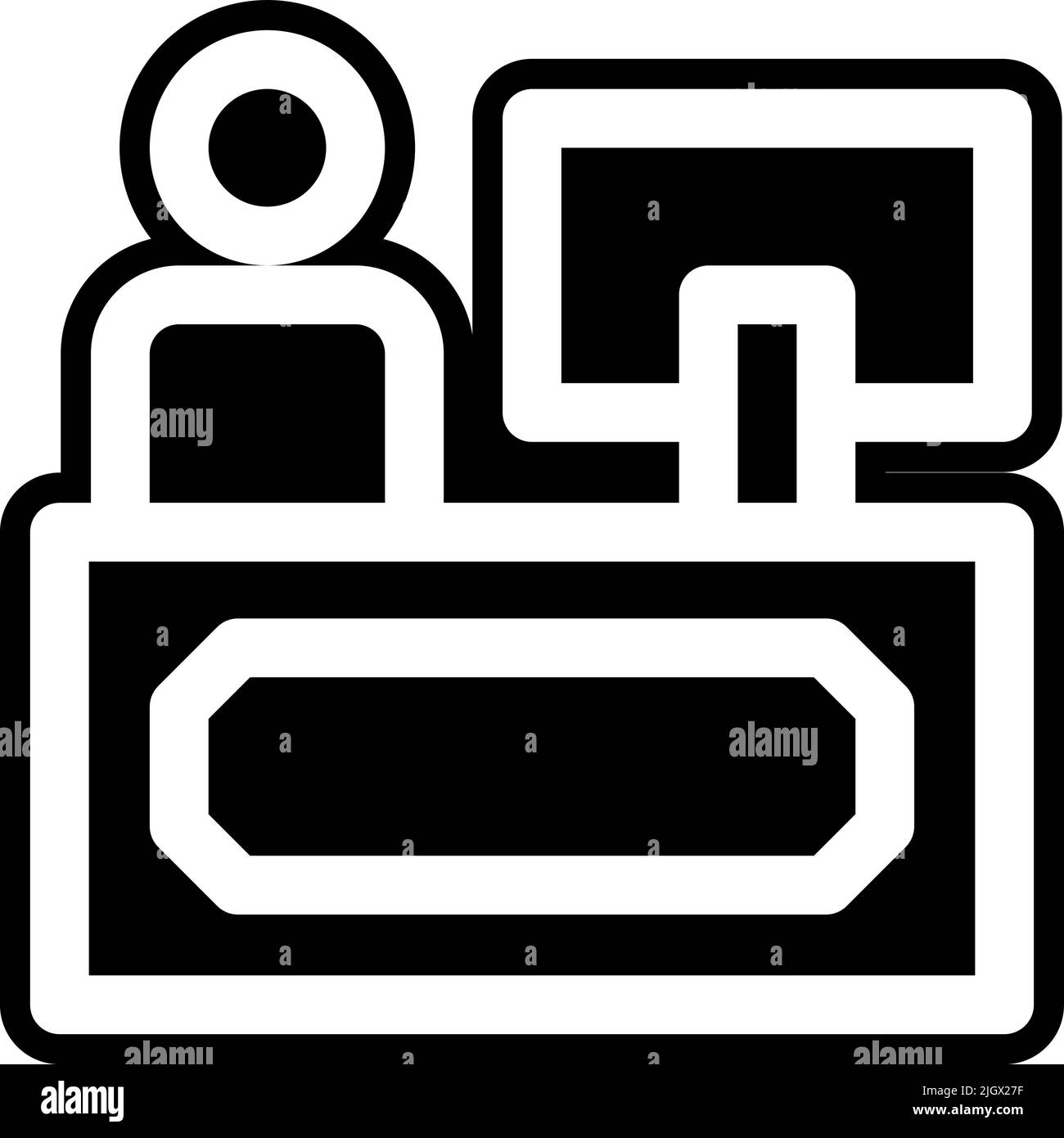 Flat isometric reception interior hi-res stock photography and images ...