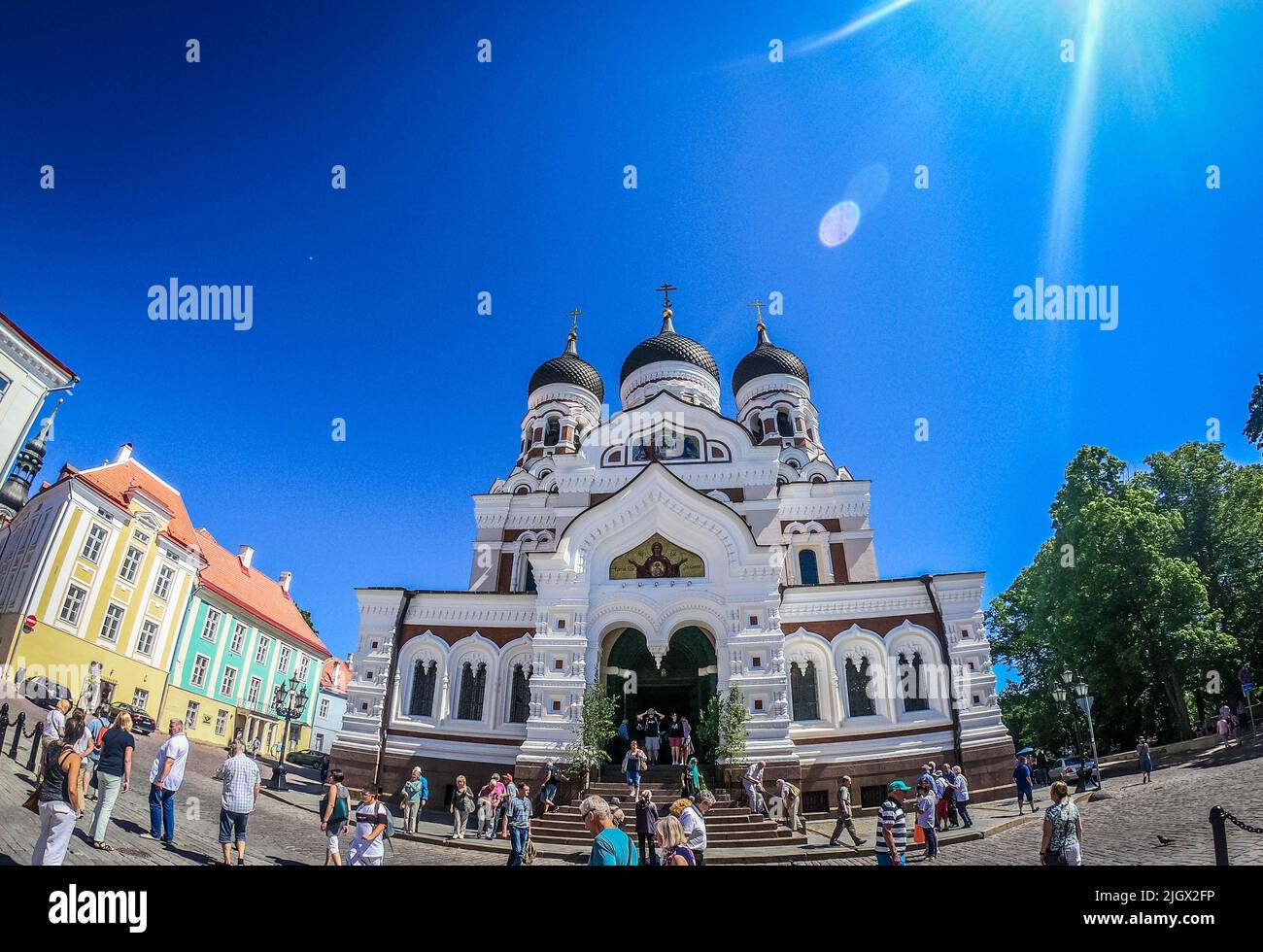 A beautiful shot of the Alexander Nevsky Cathedral in Estonia, Tallinn ...