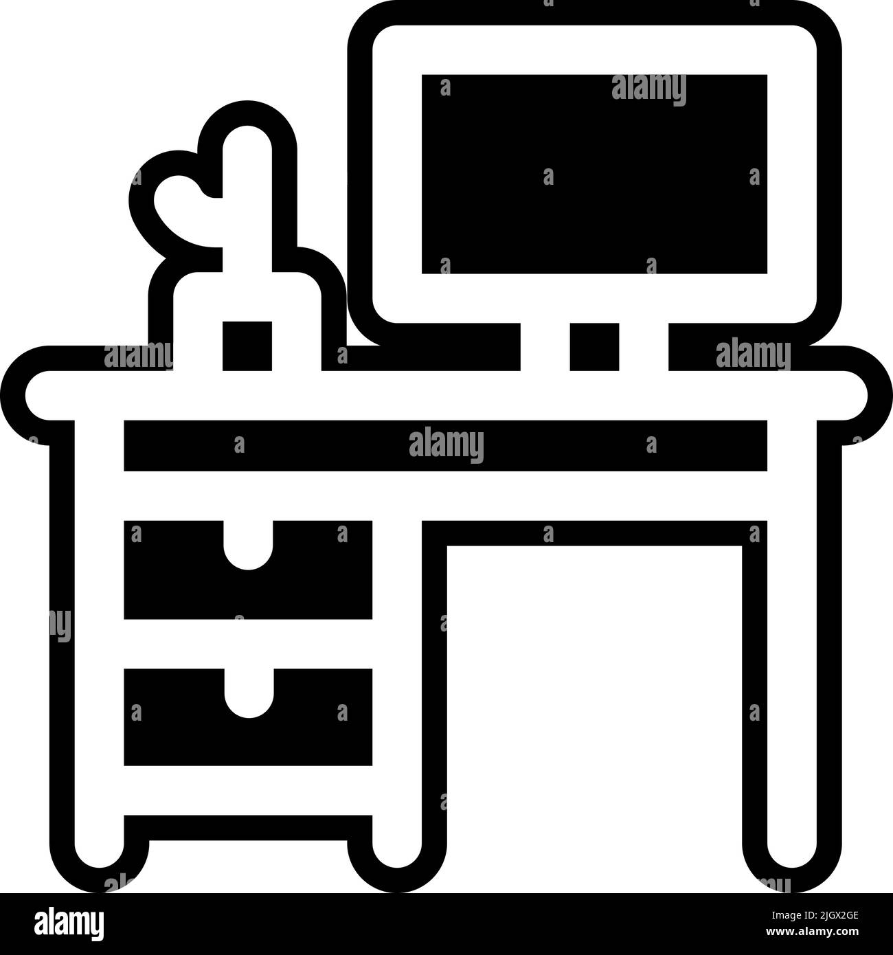 Coworking space desk icon Stock Vector Image & Art - Alamy