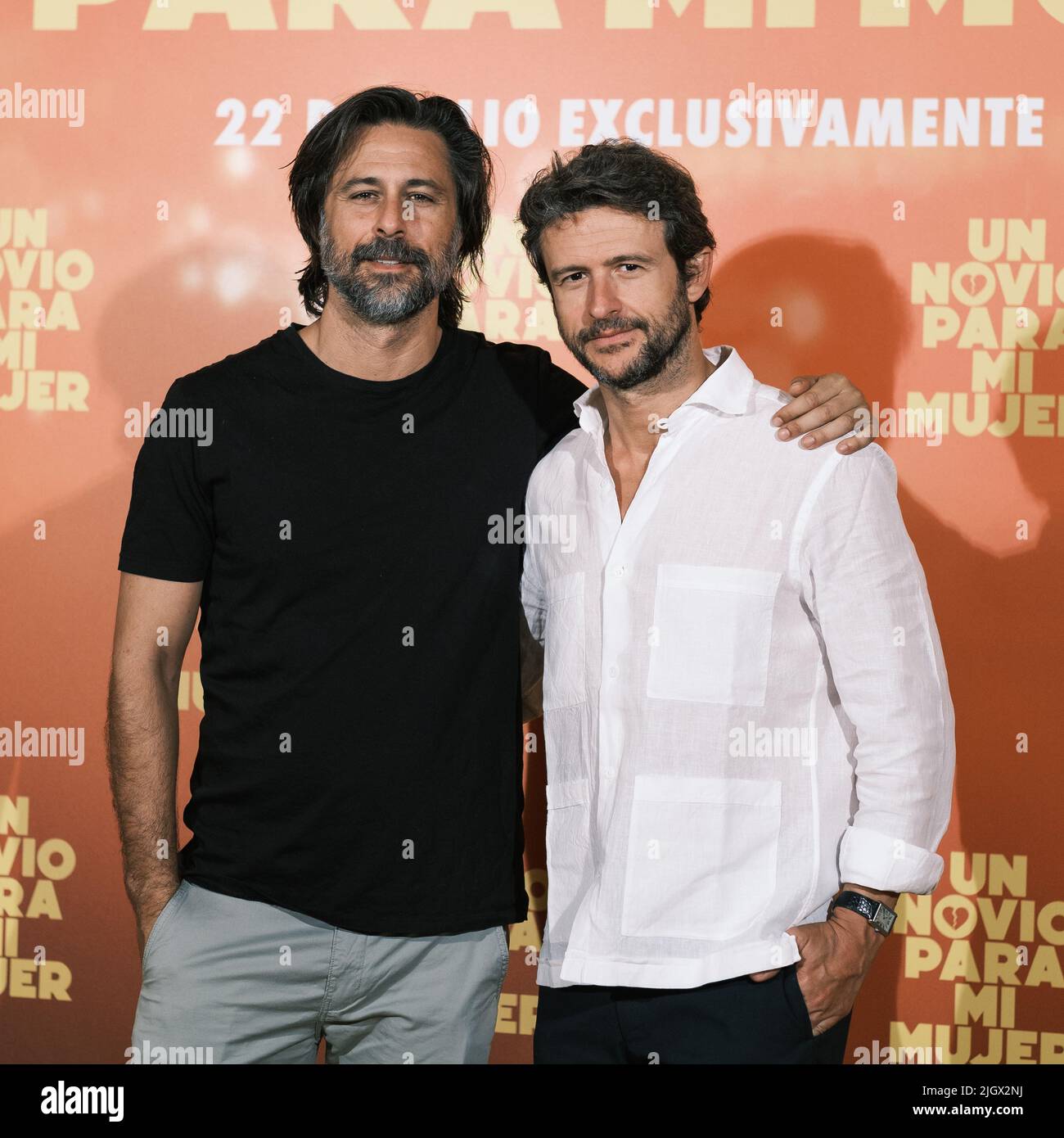 Madrid, Spain. 12th July, 2022. Diego Martin and Hugo Silva attend the photocall of the movie "a ...
