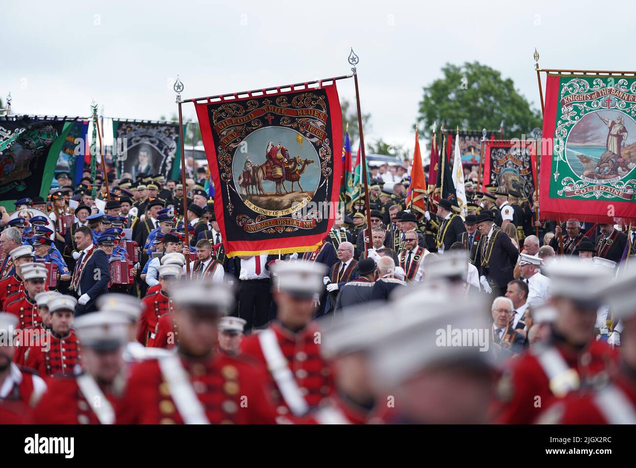 Band members and members of the Royal Black Preceptory parade through ...