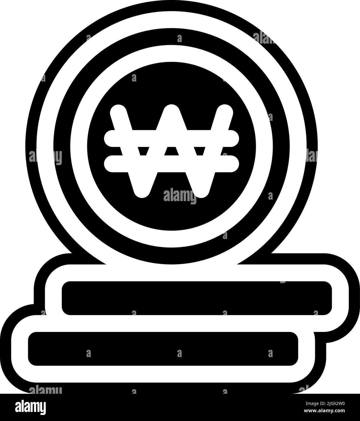 Currency won icon Stock Vector Image & Art - Alamy