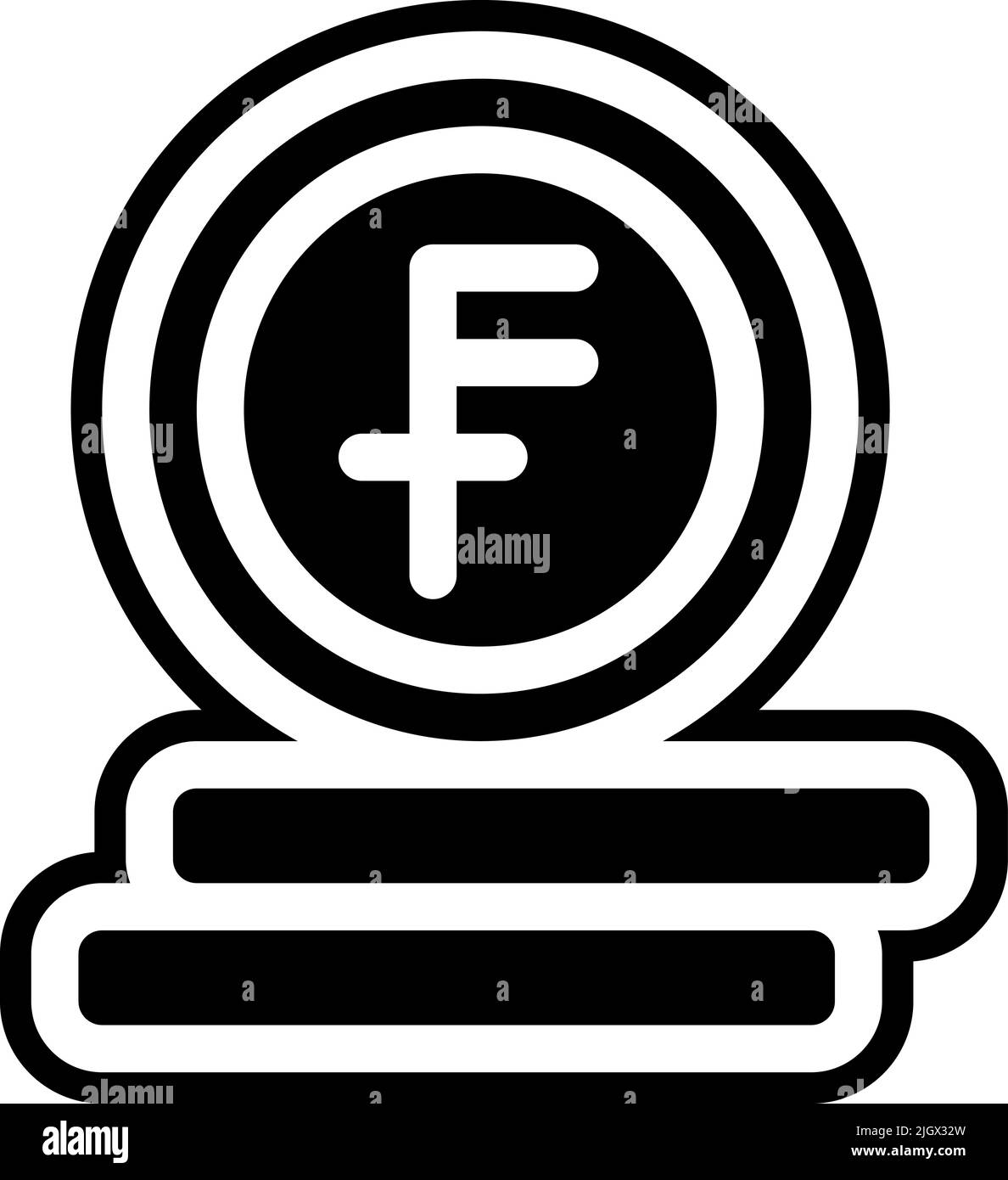 Swiss franc coin Stock Vector Images - Alamy