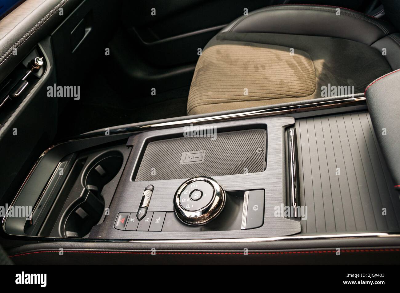 the centre console in the Ford Evos crossover car seen on a test drive ...