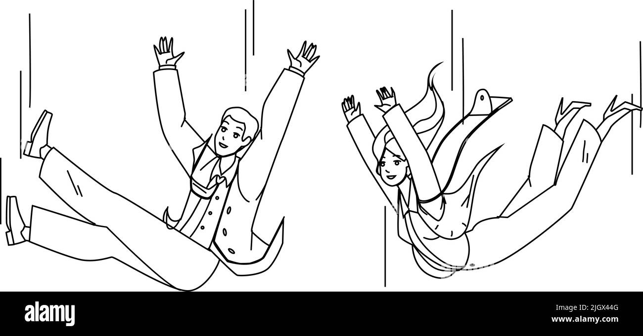 Man falling down drawing Stock Vector Images - Alamy