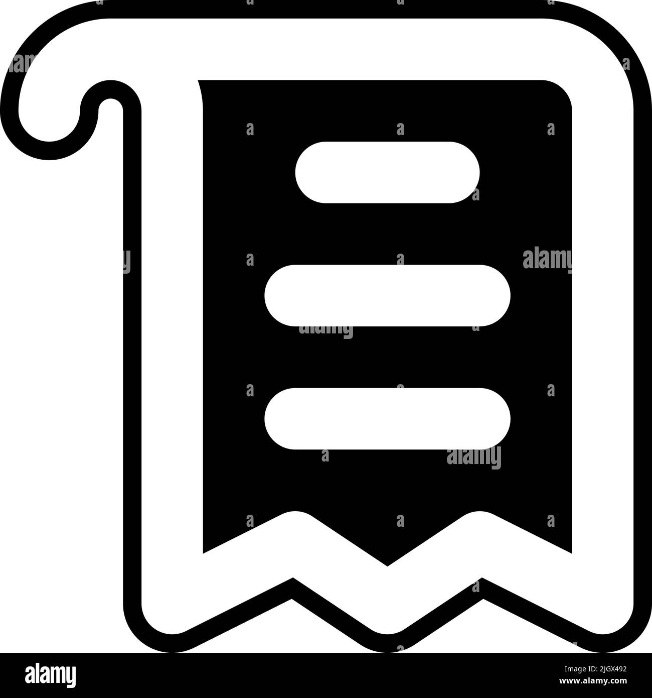 Shopping cart cash receipt Stock Vector Images - Alamy