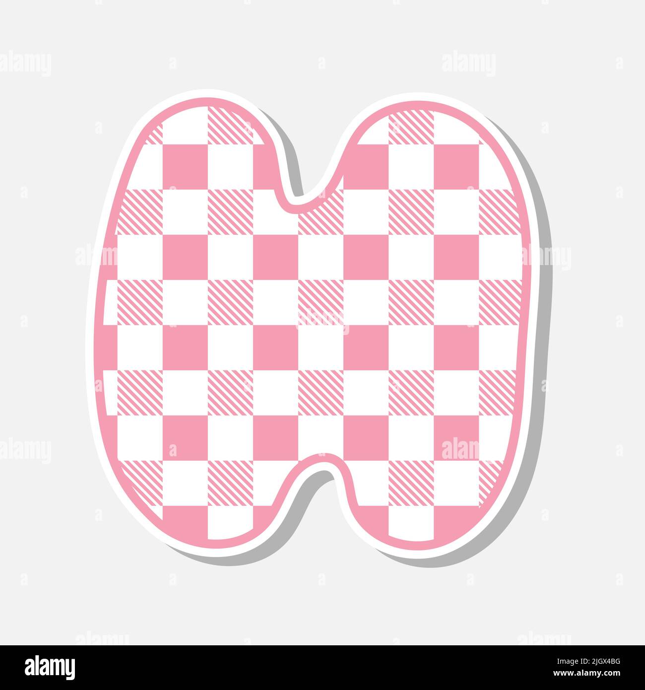 Patchwork hand drawn textile font. Cute textile font for scrapbook or ...