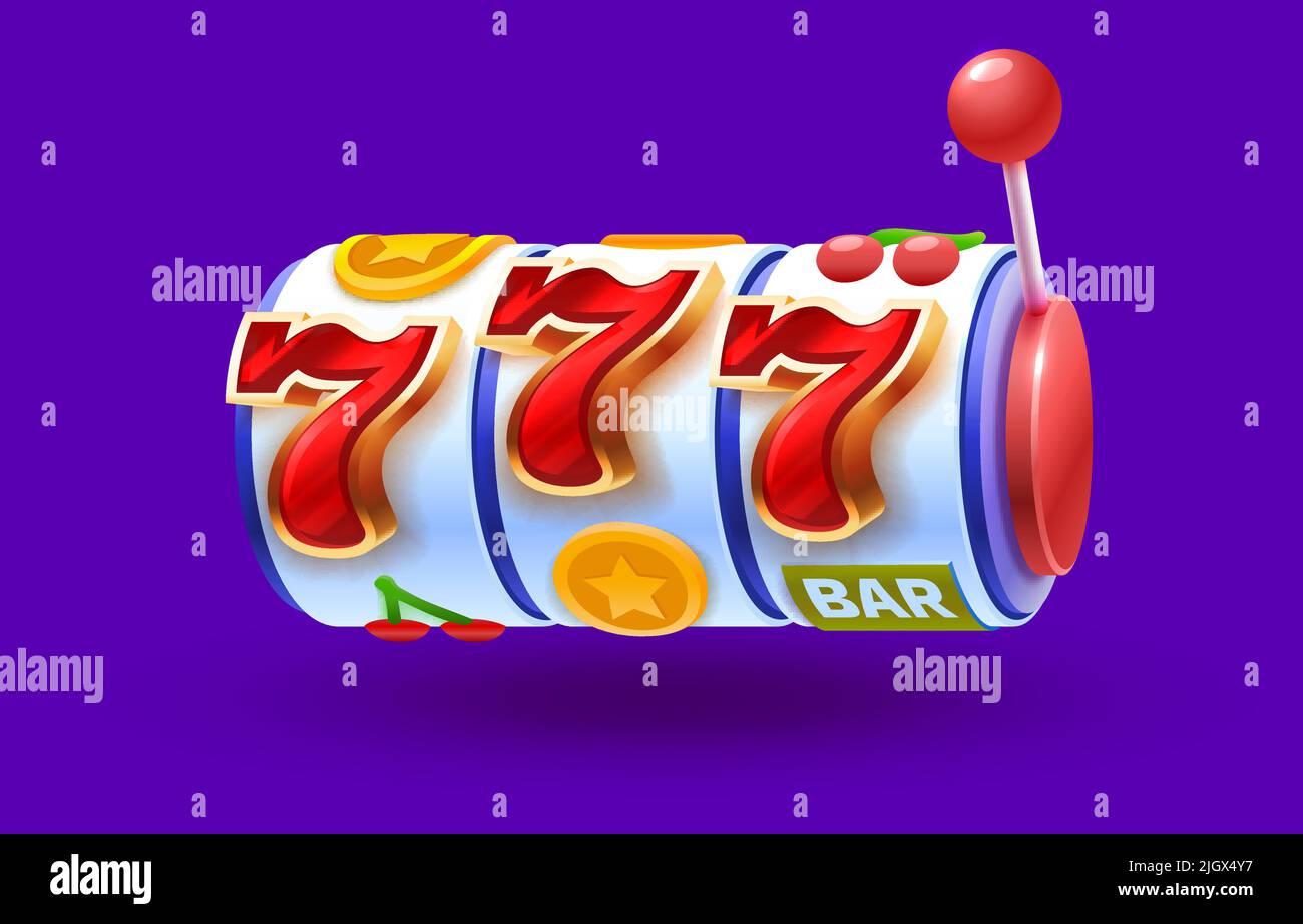 Casino slots winner, fortune of luck, 777 win banner. Vector ...