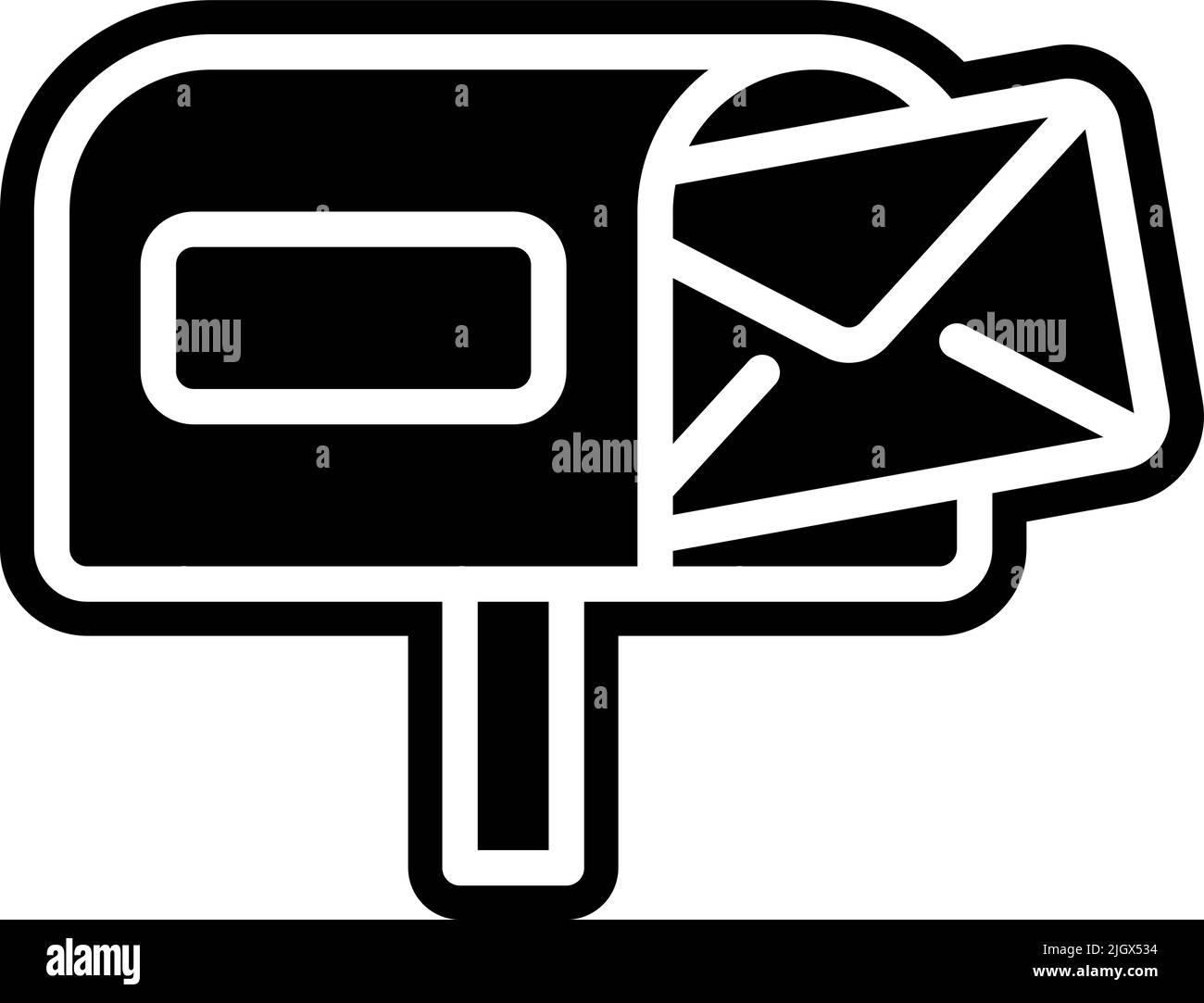 Cartoon mailbox Black and White Stock Photos & Images - Alamy