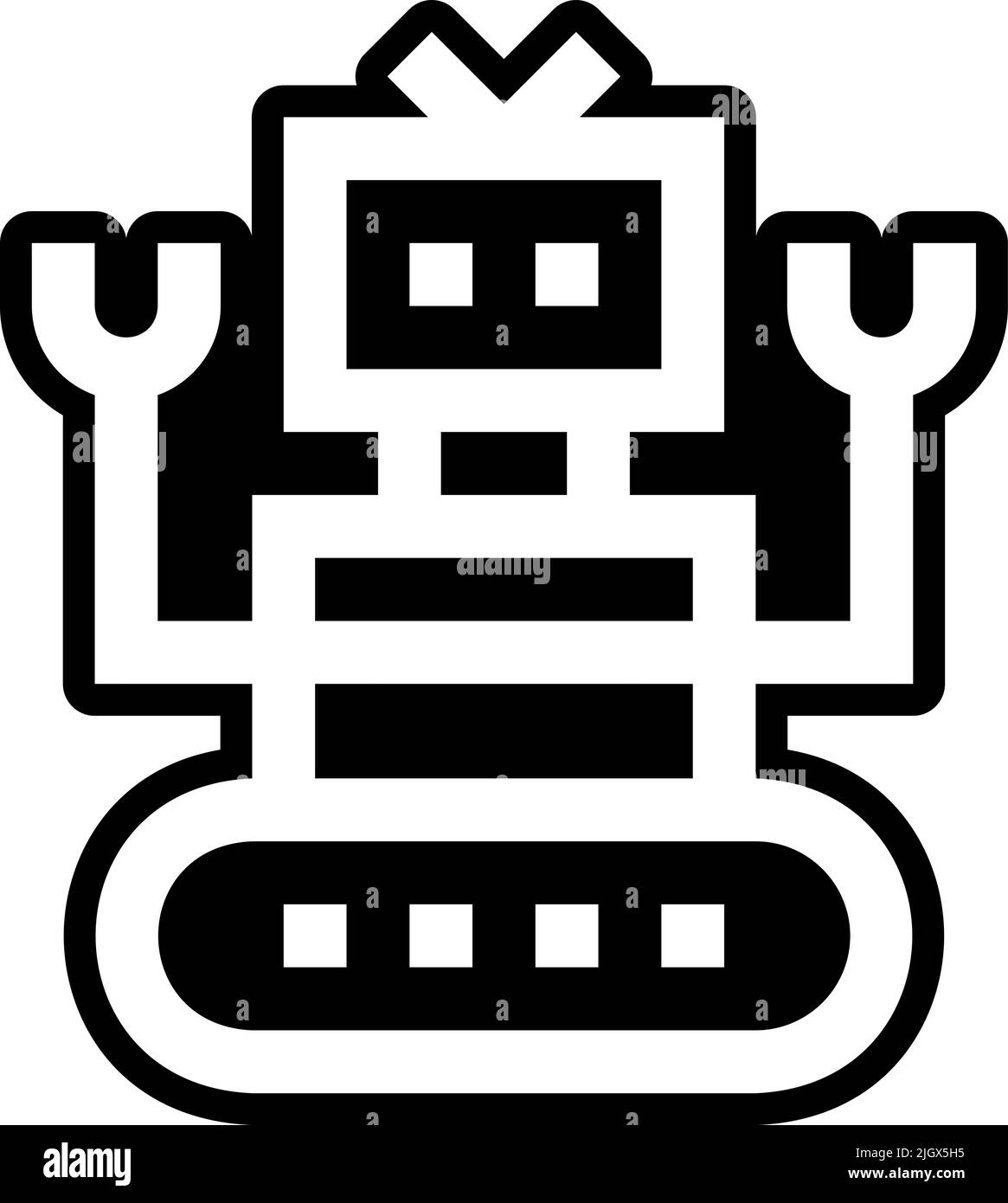Black mechanical robot hand icon hi-res stock photography and images ...