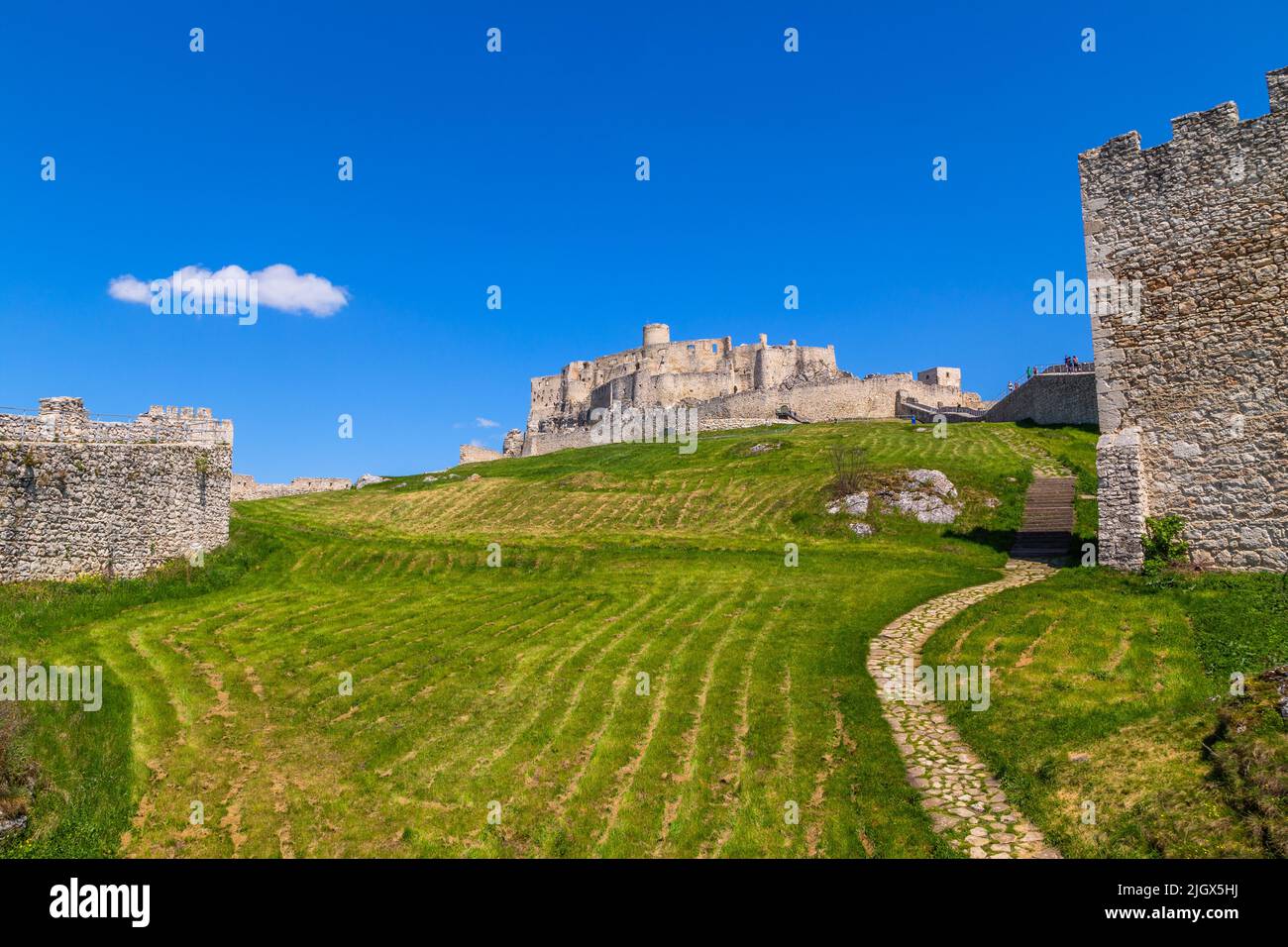 Spissky hrad castle ruins near Spisske Podhradie town, Spis region, Slovakia, Europe, biggest ...