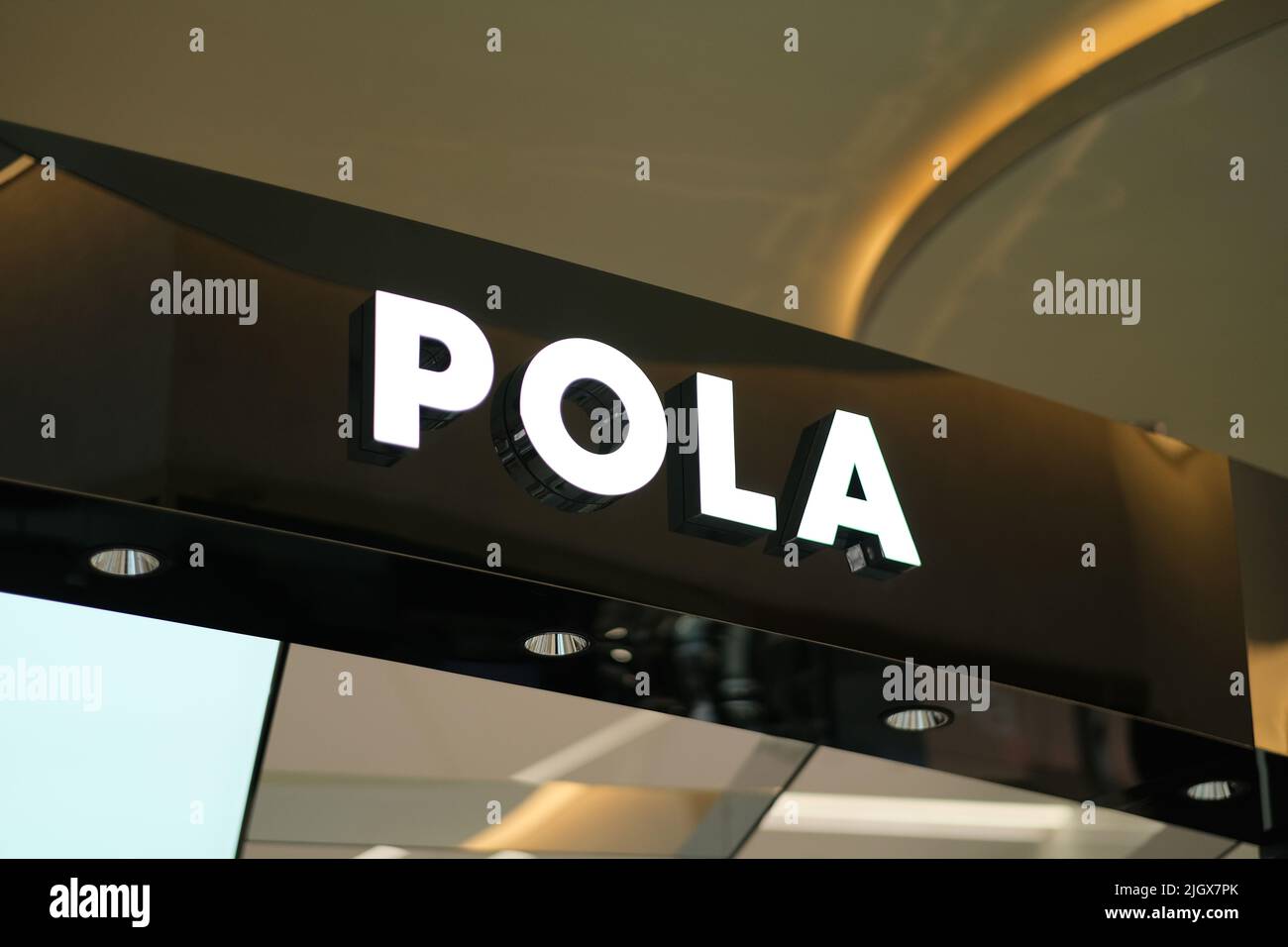 Shanghai,China-Dec.12th 2021: close up POLA store logo . Japanese skin ...
