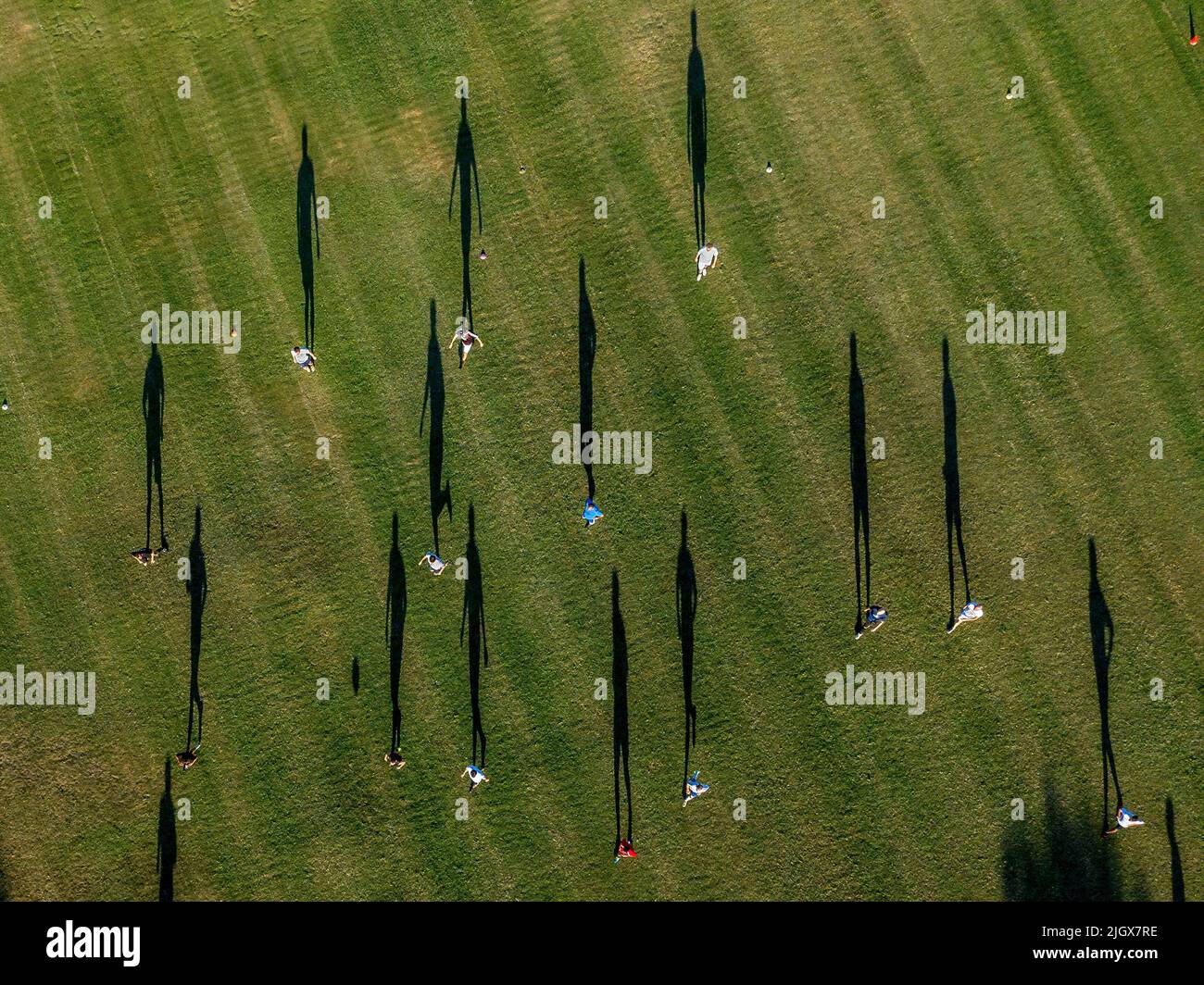 July 17, 2019, Jupiter, Florida, USA: With long shadows cast by the low ...