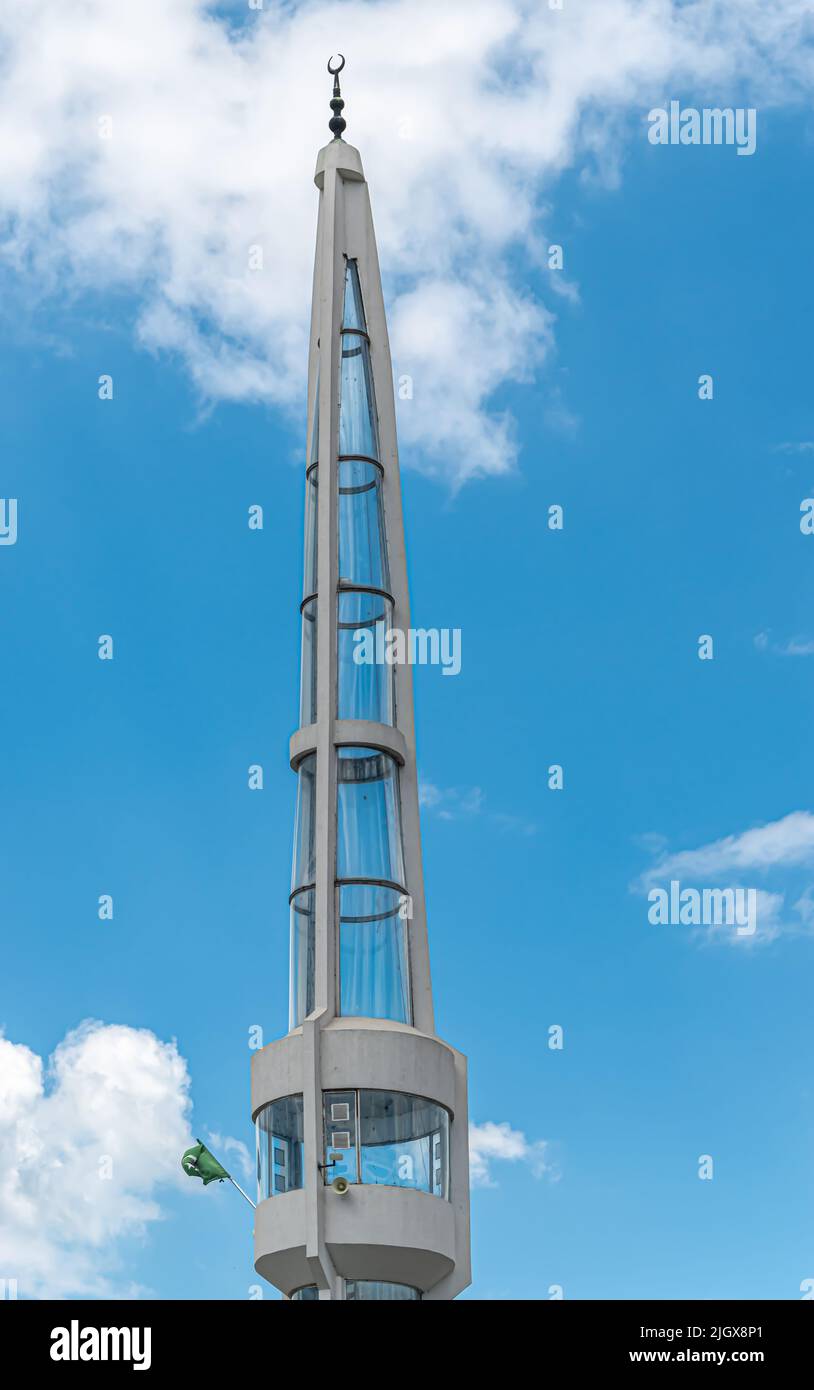 Blue Mosque with glass minaret Stock Photo - Alamy