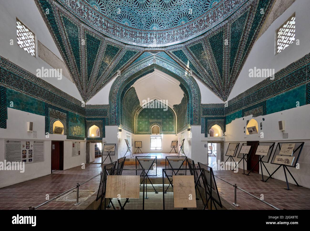interior of Karatay Madrasa ceramics museum, Konya, Turkey Stock Photo ...