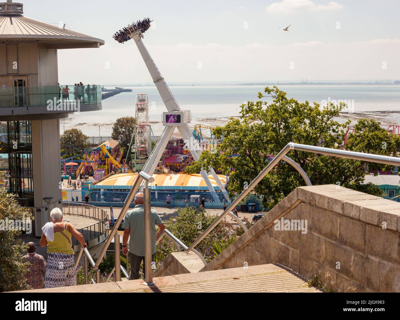 High-angle view of Adventure Island Theme Park, Western Esplanade, from ...