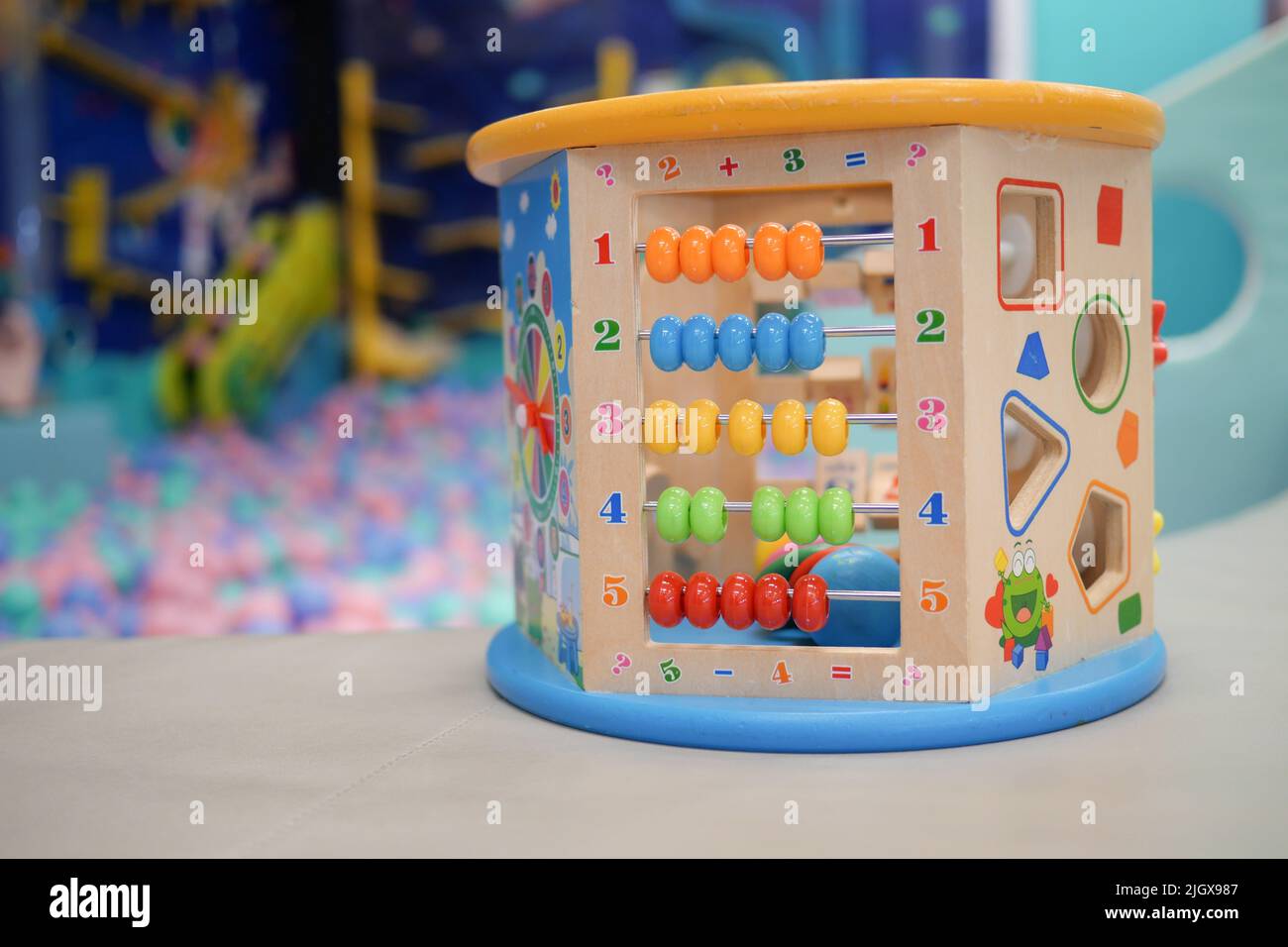 counting math learning toy on table Stock Photo - Alamy