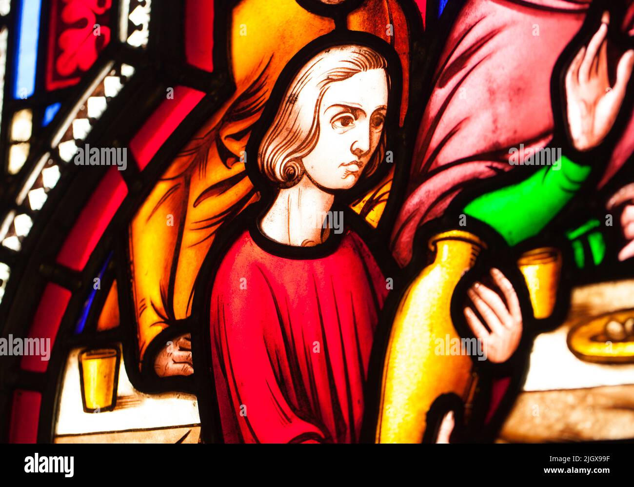 Abstract detail from aa stained glass panel Stock Photo - Alamy