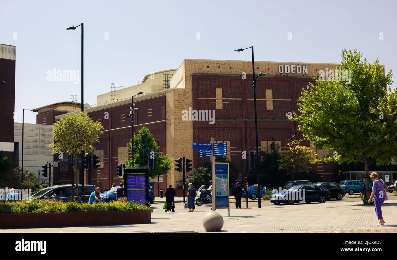Street view of city street map and directions looking out across to the ...