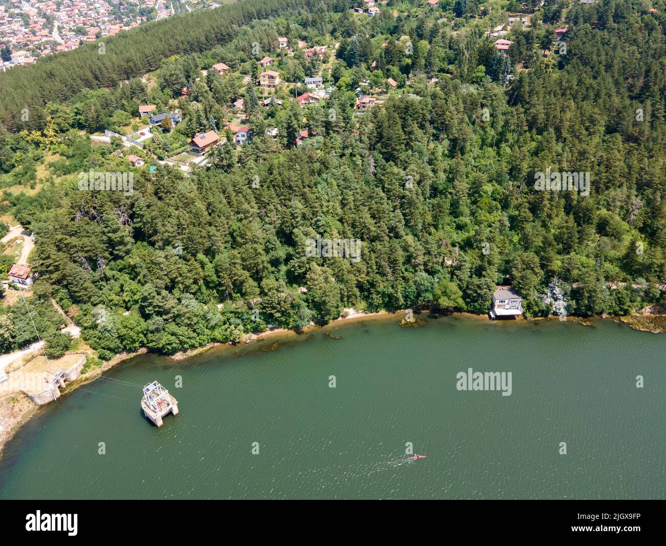 Aerial summer view of Pancharevo lake, Sofia city Region, Bulgaria Stock Photo - Alamy