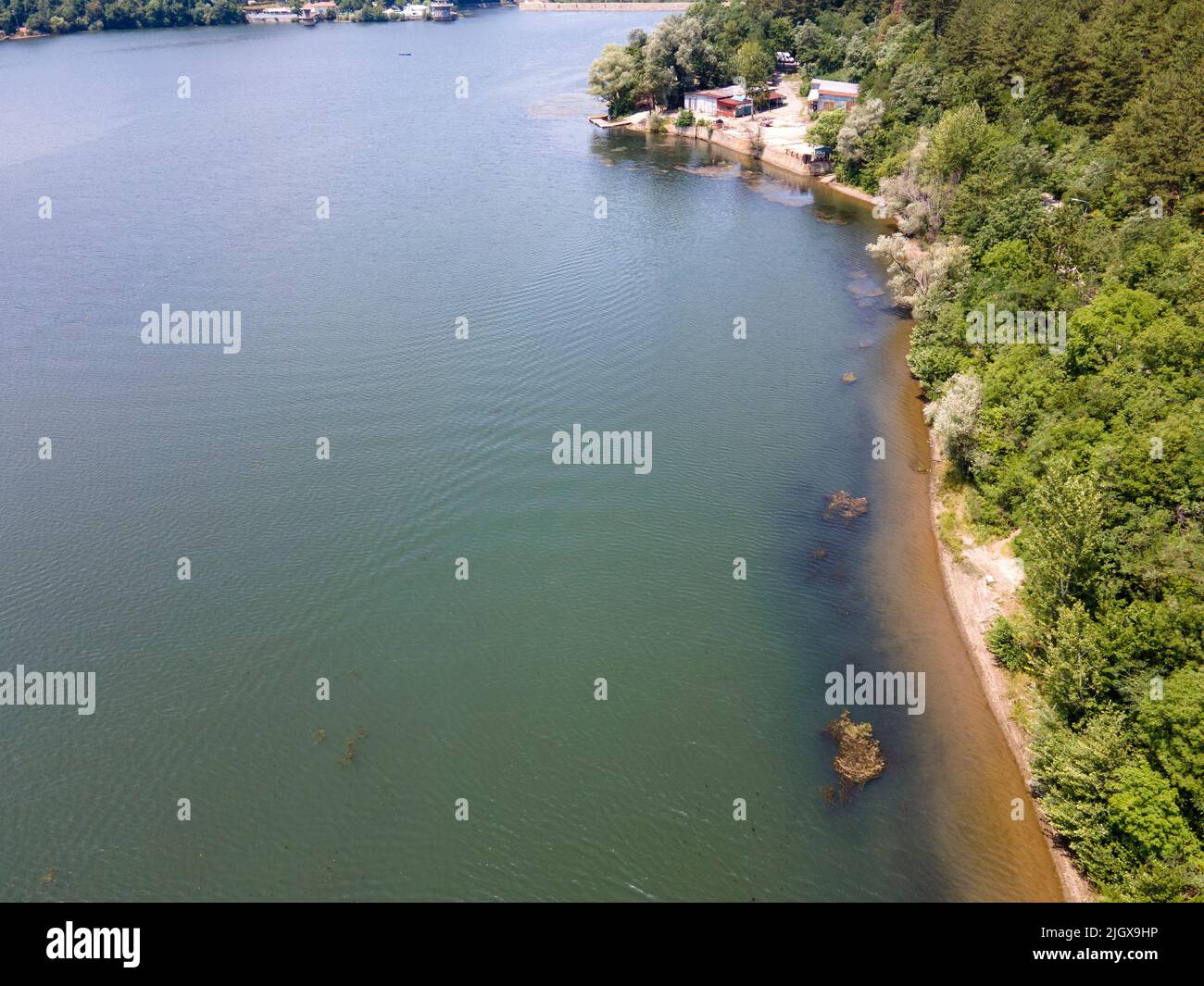 Aerial summer view of Pancharevo lake, Sofia city Region, Bulgaria Stock Photo - Alamy