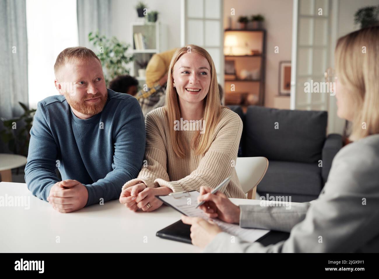 Foster family social worker hi-res stock photography and images - Alamy