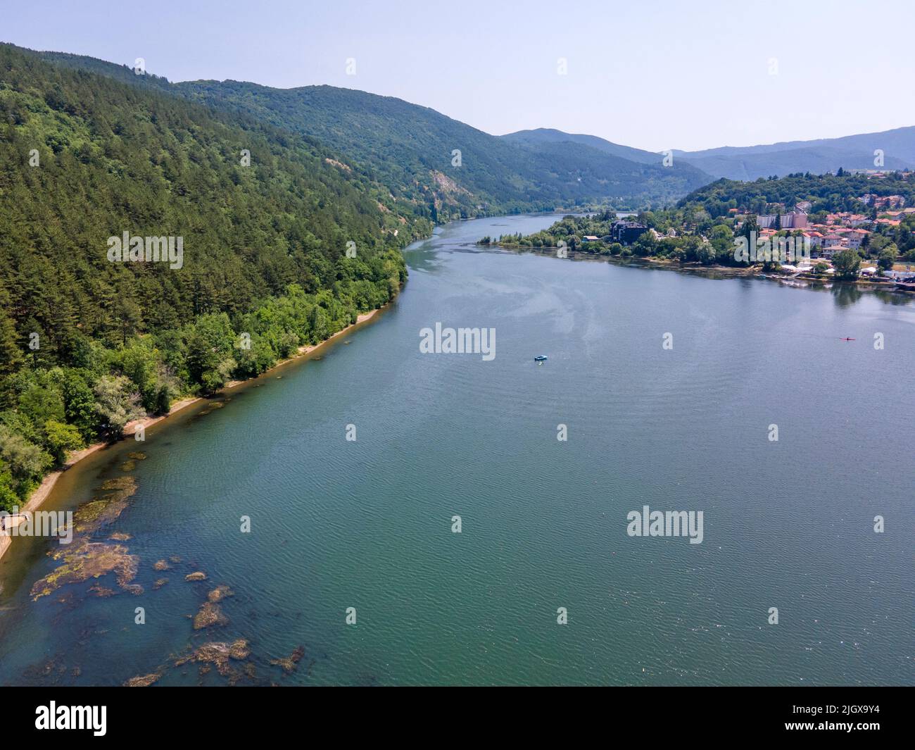 Aerial summer view of Pancharevo lake, Sofia city Region, Bulgaria Stock Photo - Alamy