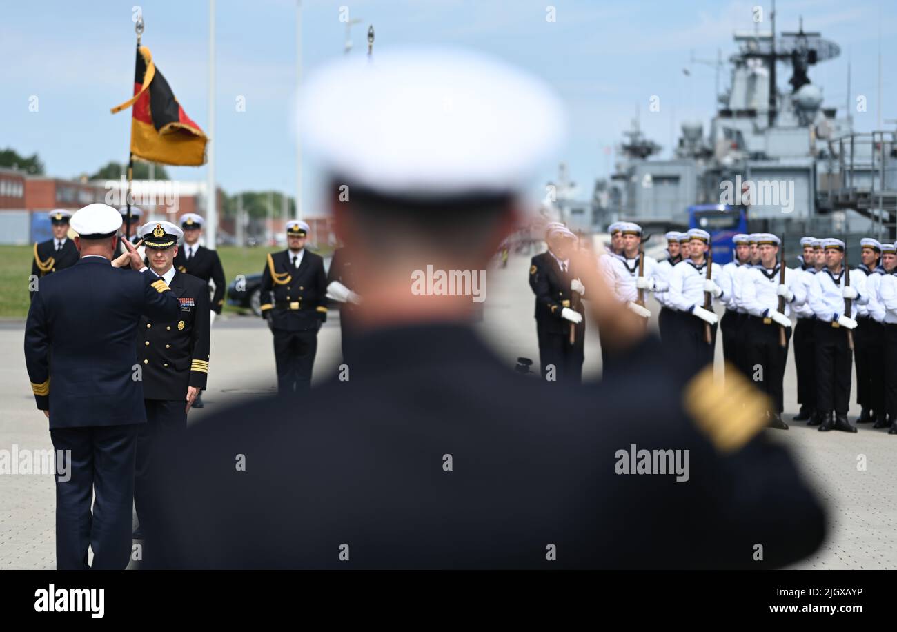 Wilhelmshaven, Germany. 13th July, 2022. Frigate Captain Stefan Rappelt ...