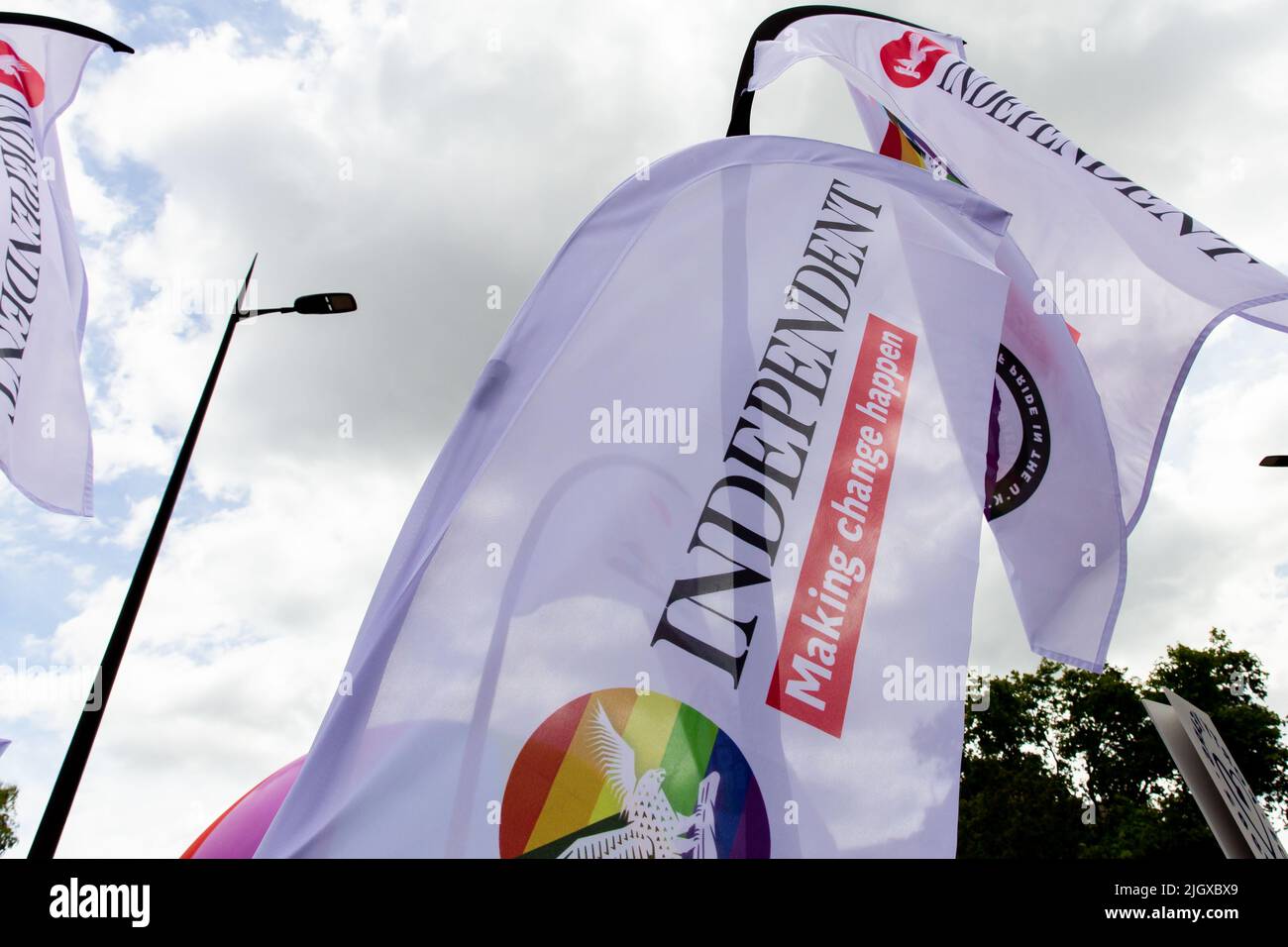 Scenes of The Independent marching in the Pride in London parade 2022 ...
