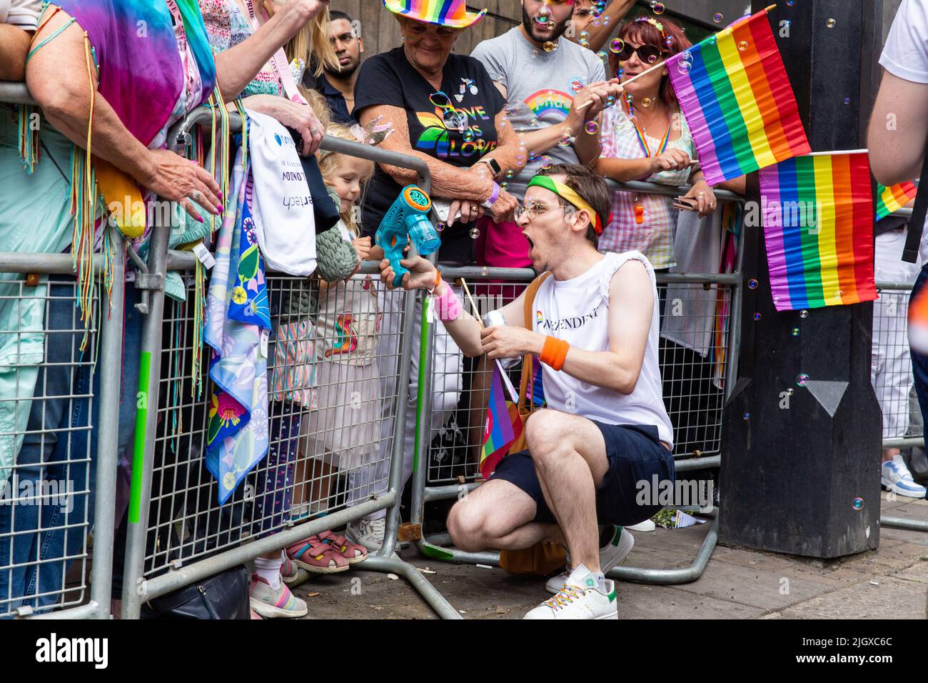 Scenes of the crowd - The Independent marching in the Pride in London ...