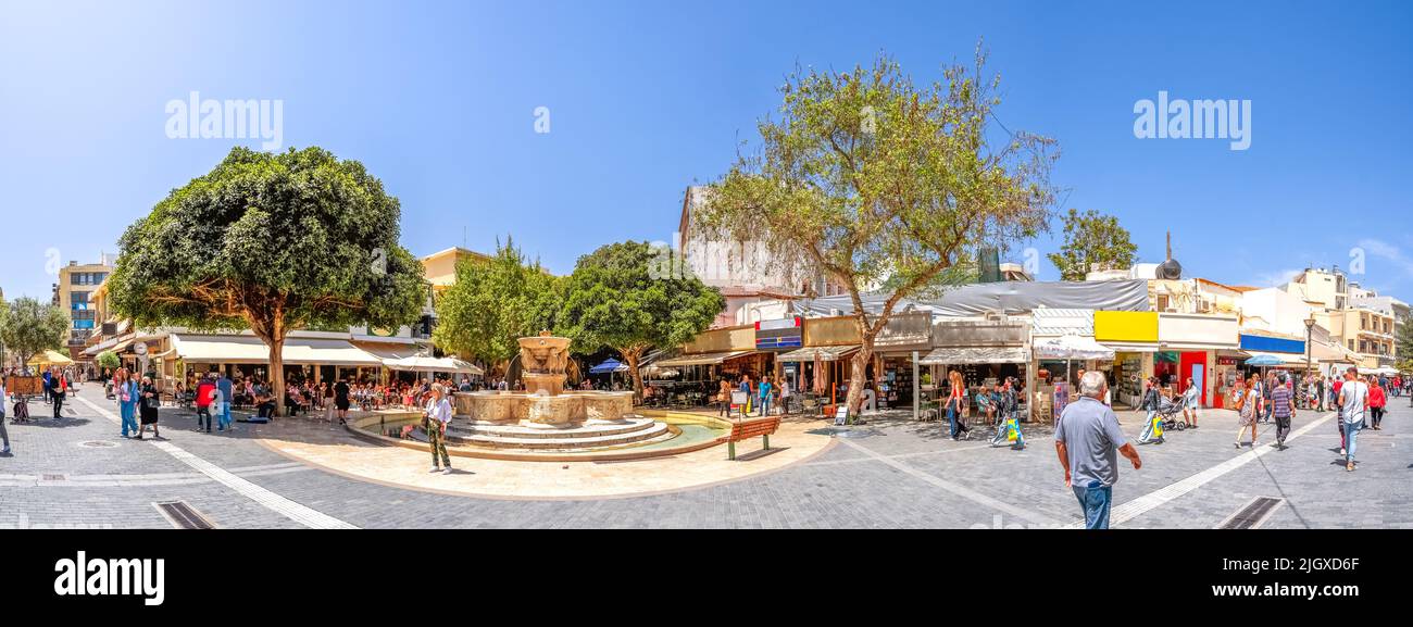 Market, Heraklion, Island Crete, Greece Stock Photo - Alamy