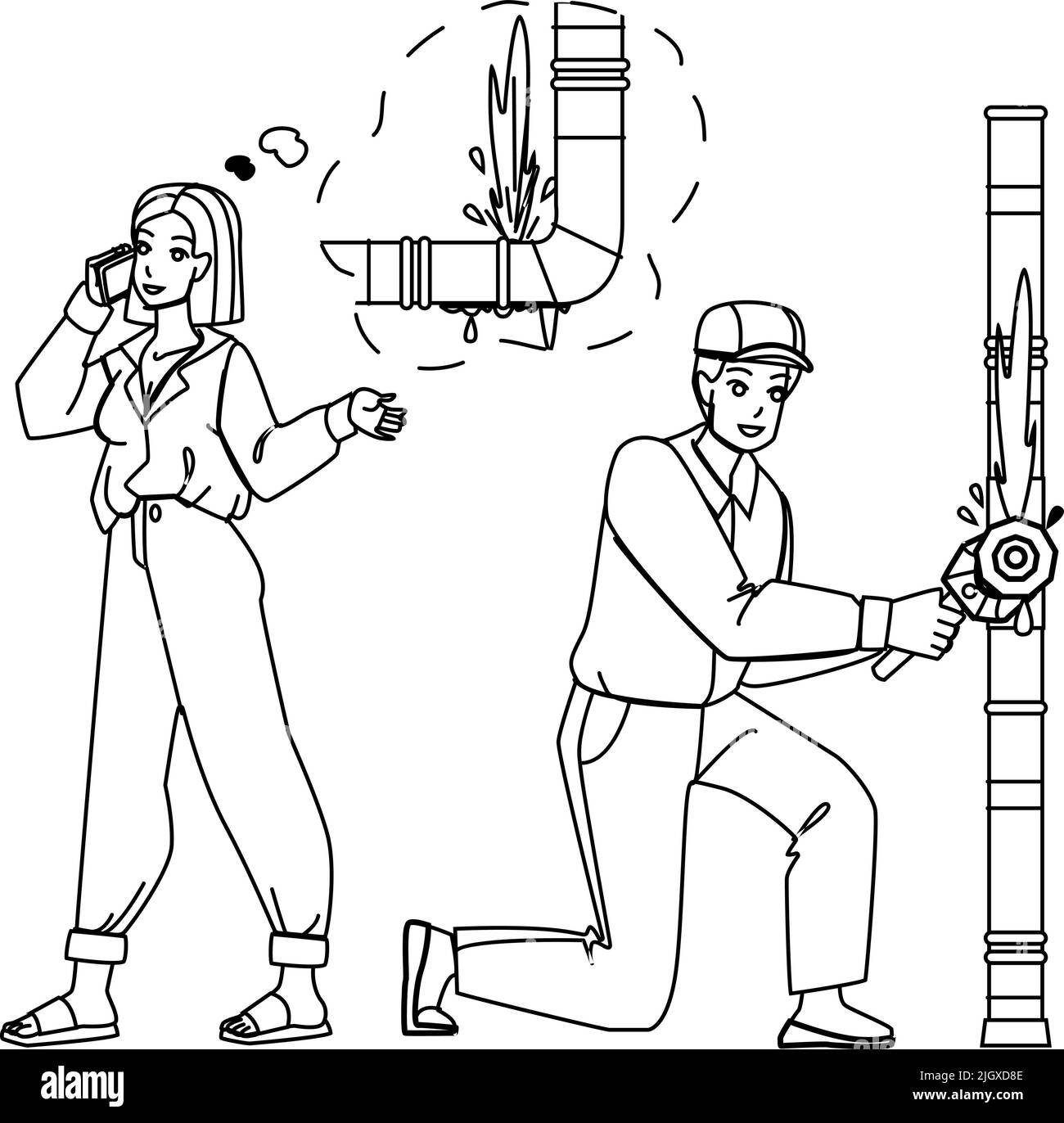 Flood water leak problem Cut Out Stock Images & Pictures - Alamy