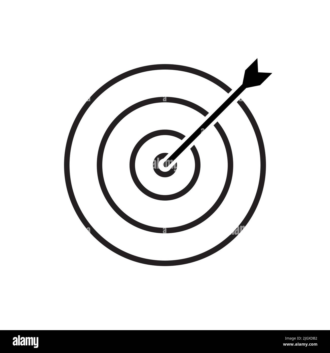 Target and arrow icon vector isolated on white background Stock Vector ...