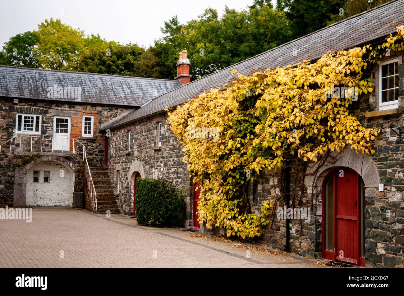 Courtyard at Virginia Park Lodge in County Cavan, Ireland Stock Photo ...