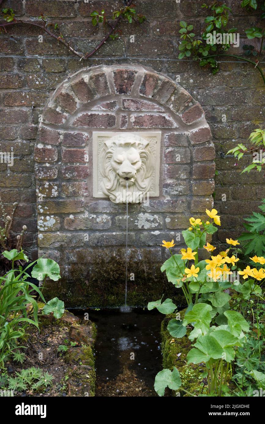 Lions head water feature hi-res stock photography and images - Alamy