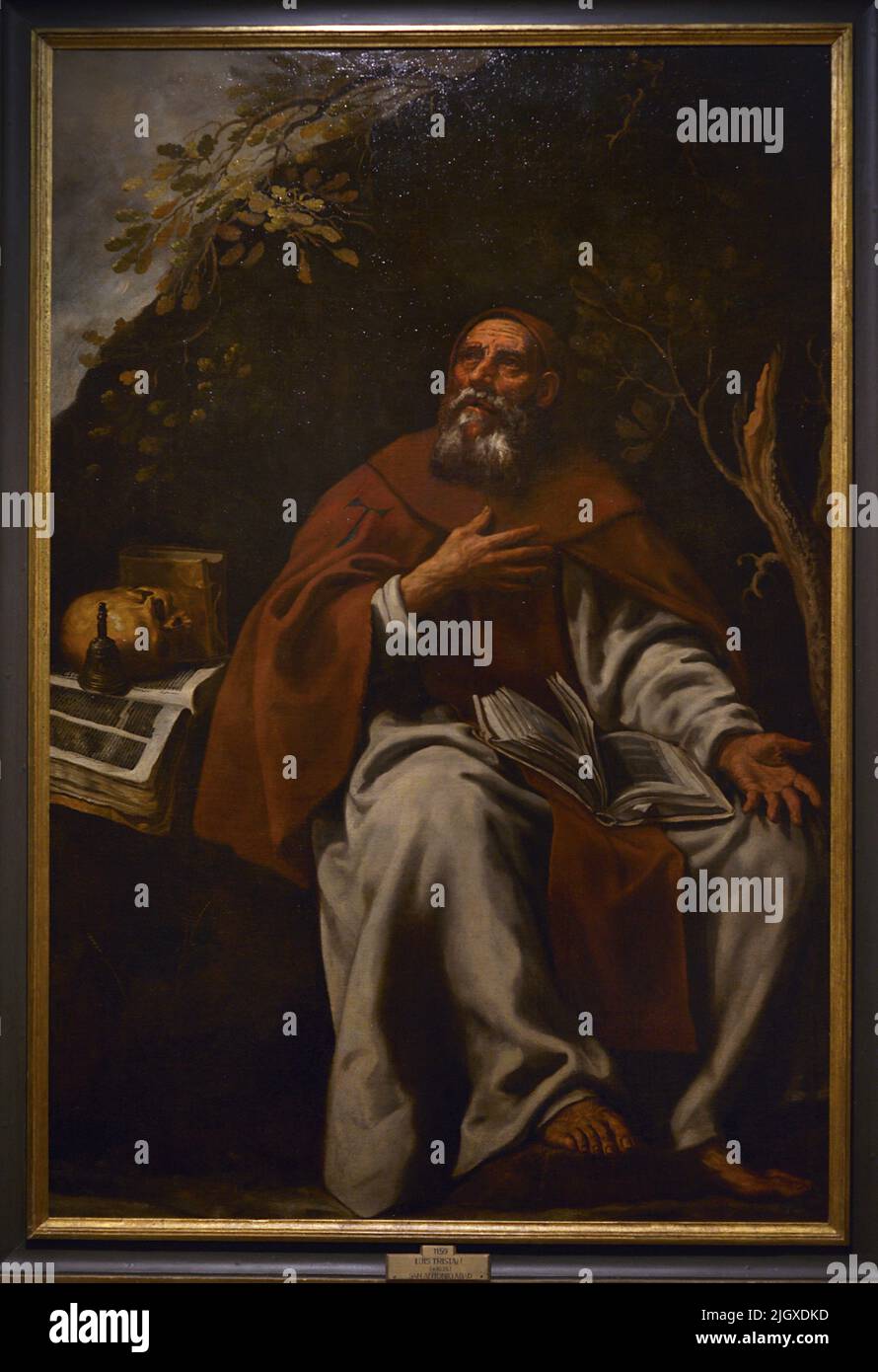Saint Anthony Abbot (251-356). Christian hermit monk. Portrait by Luis ...