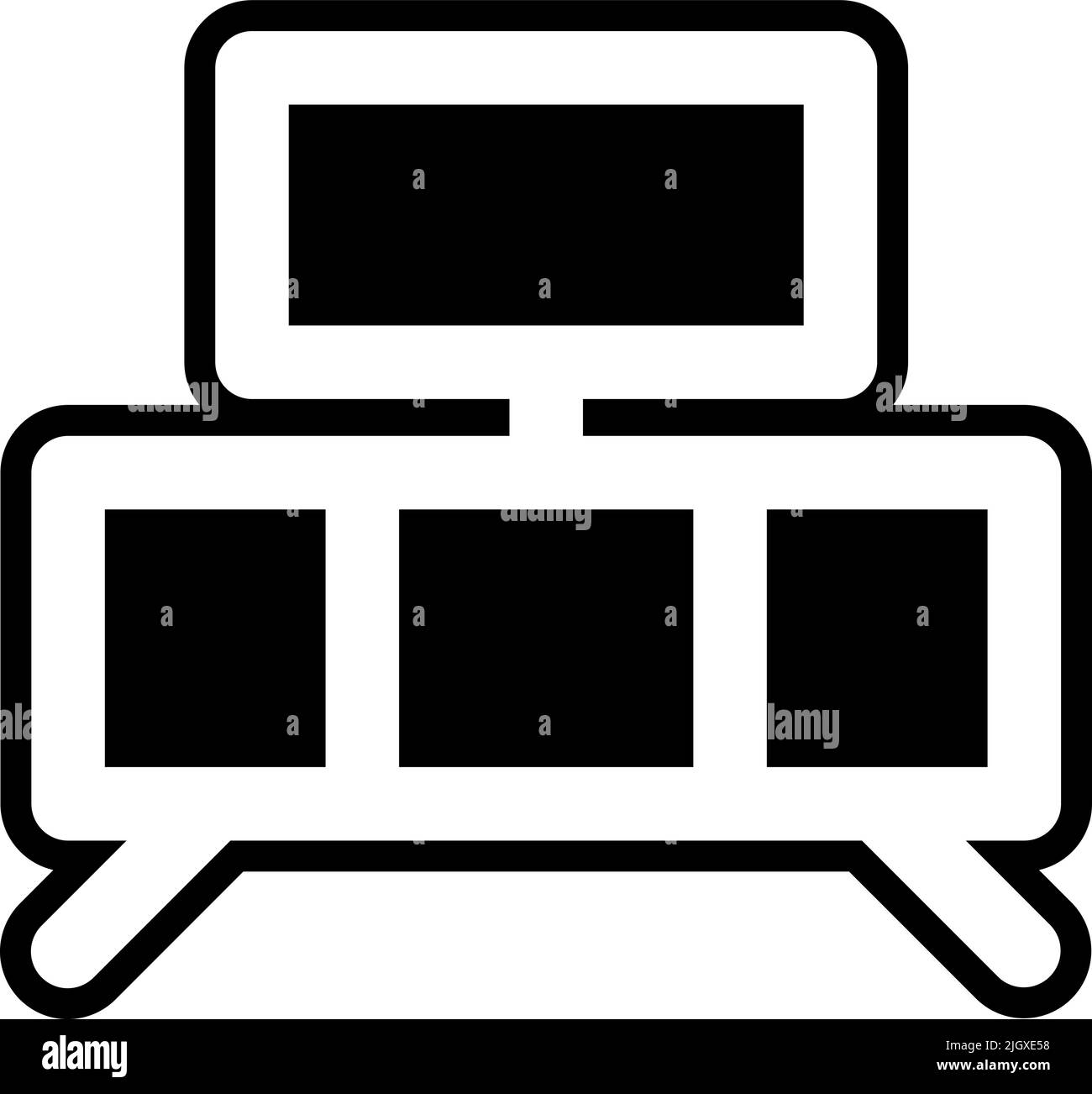 Furniture tv stand icon Stock Vector Image & Art - Alamy