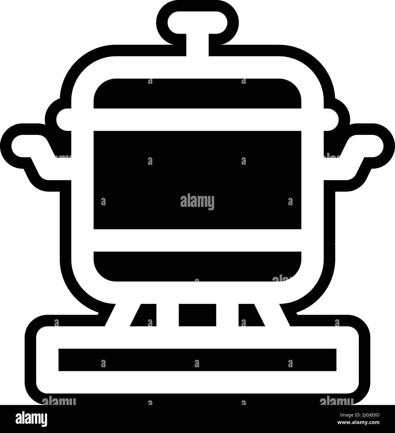 Food pot cooking glyph Stock Vector Images - Alamy