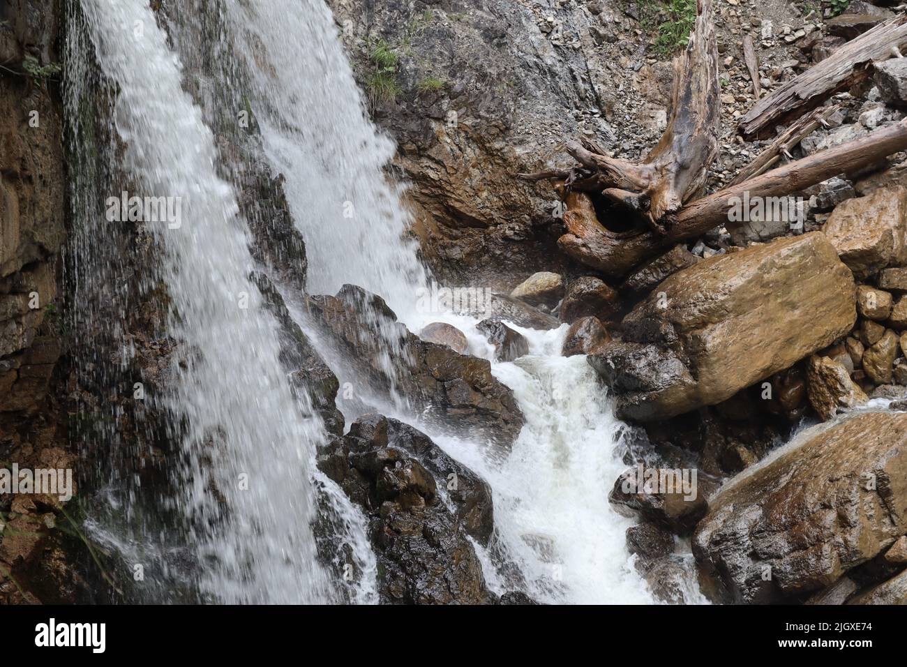 a Waterfall plunges into the Depths Stock Photo - Alamy