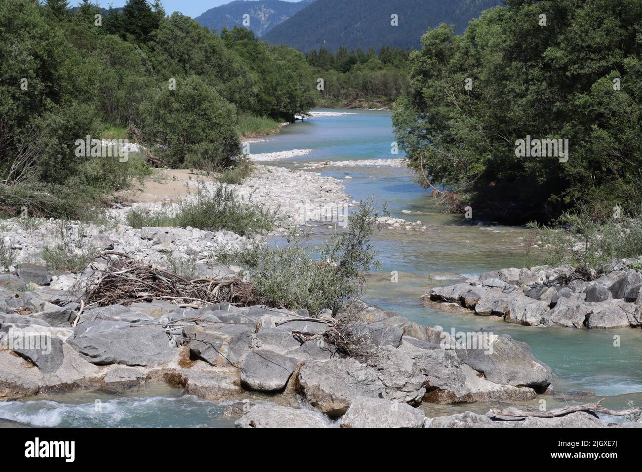 Fish ladder in the Renaturation area Stock Photo - Alamy