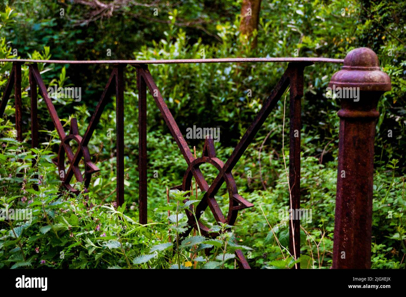 And old iron gate on 100 acres of walking trails at Virginia Park Lodge ...
