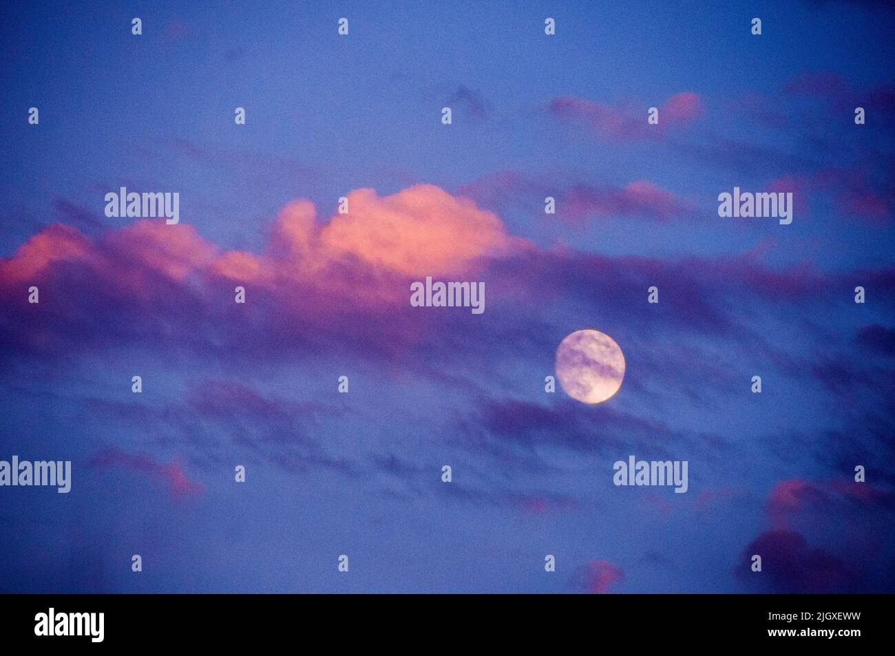 Full moon over Loch Ramor in Cavan County, Ireland Stock Photo - Alamy