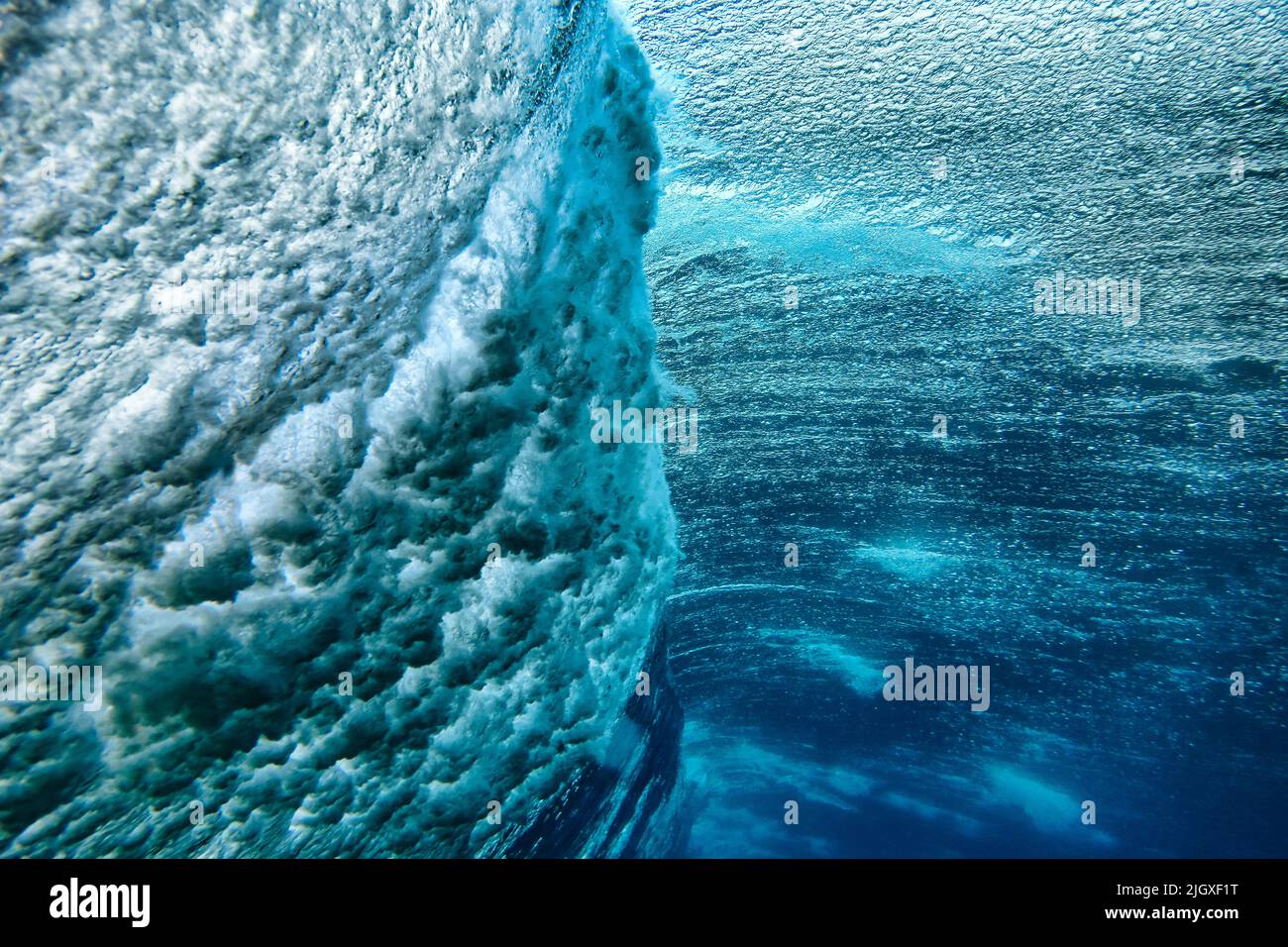Blue ocean wave, underwater view Stock Photo - Alamy