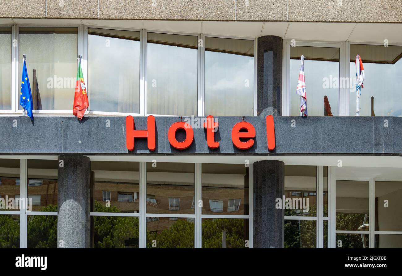 A picture of a hotel sign Stock Photo - Alamy