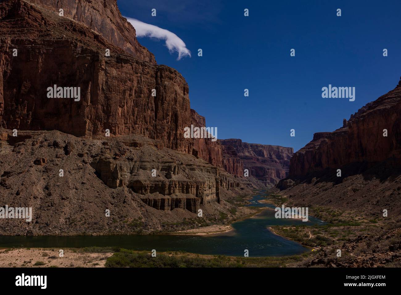The Colorado river winding through the Grand Canyon Stock Photo - Alamy