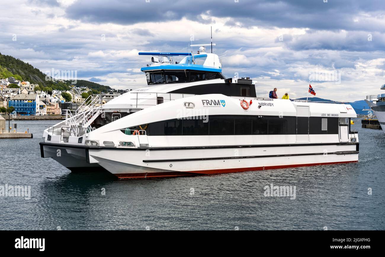 FRAM Fast Ferry, Alesund, Norway Stock Photo - Alamy