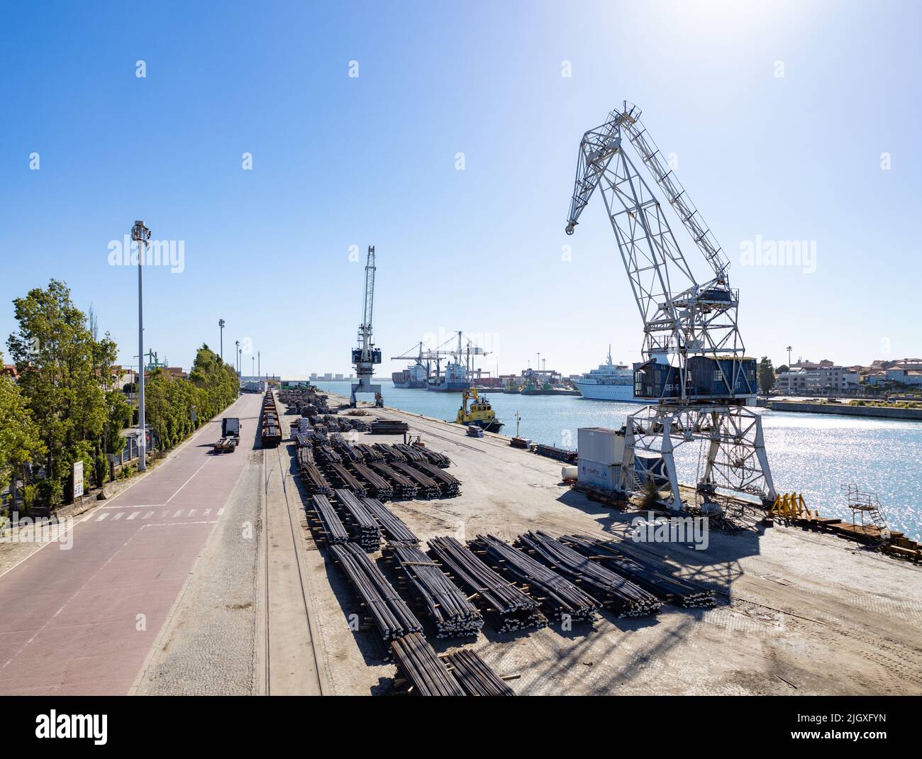 A picture of the Leixões Port Stock Photo - Alamy