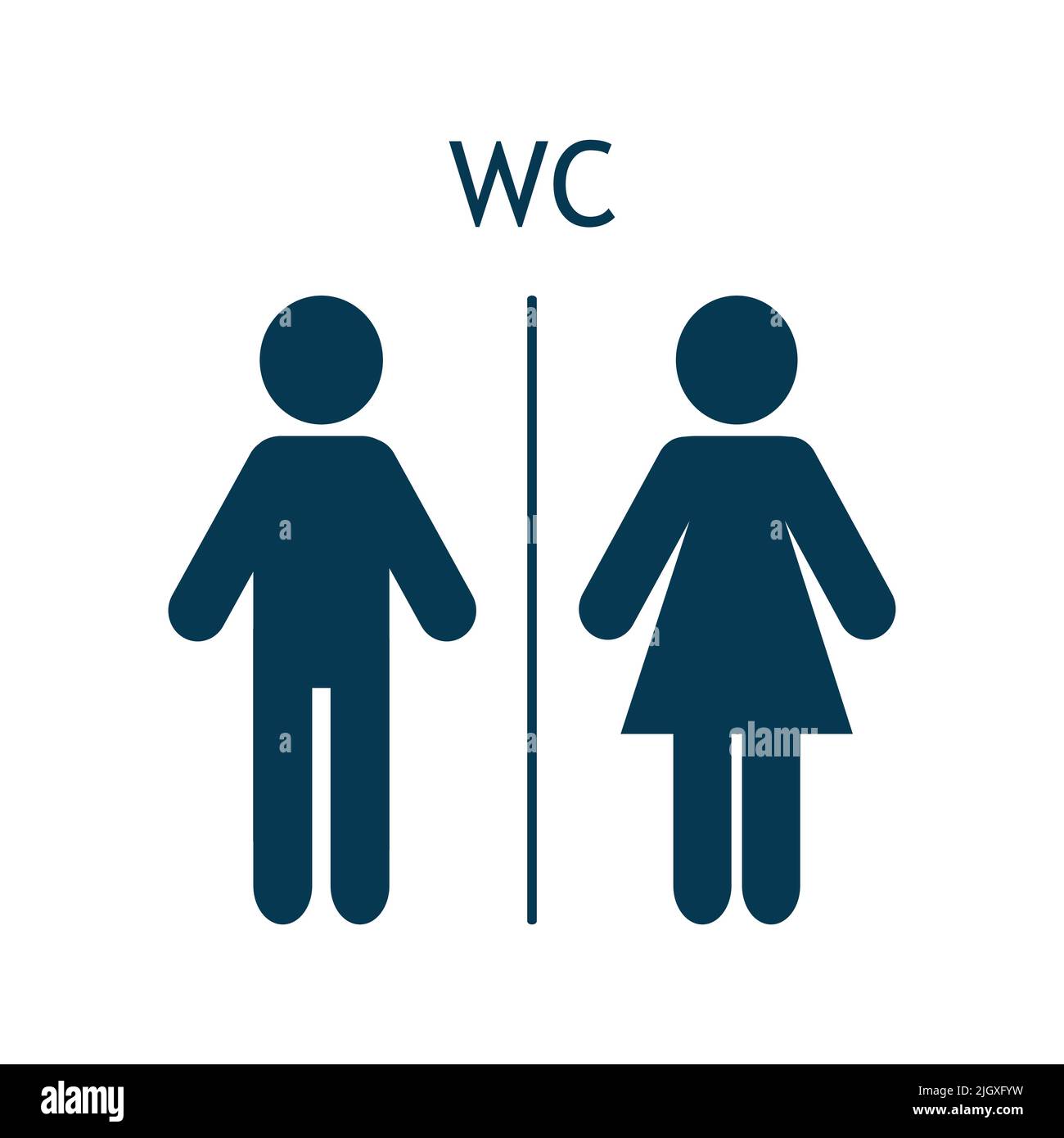 WC sign icon. Toilet symbol. Washroom vector icon Stock Vector Image ...