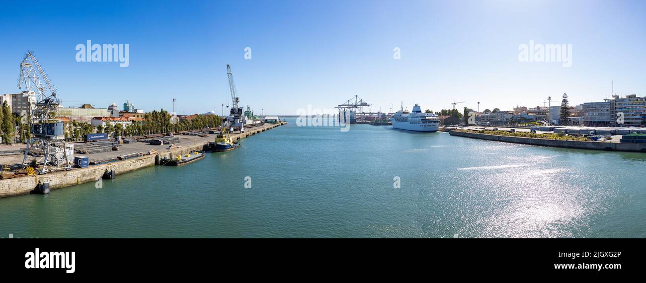 A panorama picture of the Leixões Port Stock Photo - Alamy